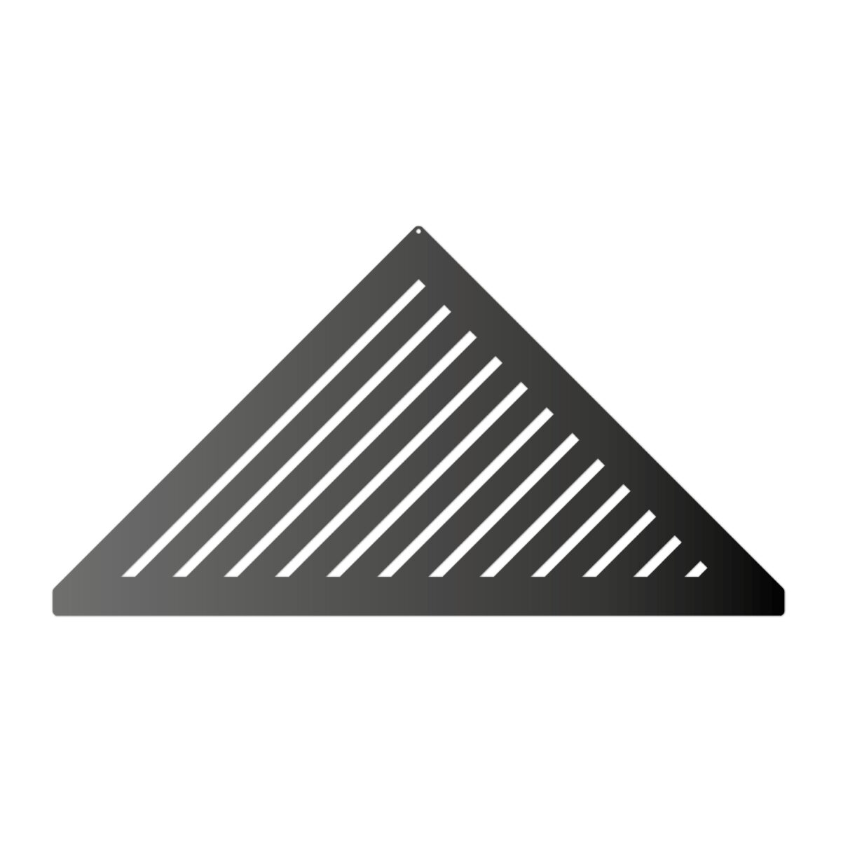 Corner shelf, stainless steel black matte, retrofittable triangular ...