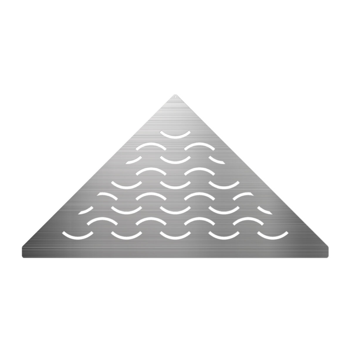Corner shelf, brushed stainless steel, retrofittable, triangular ...